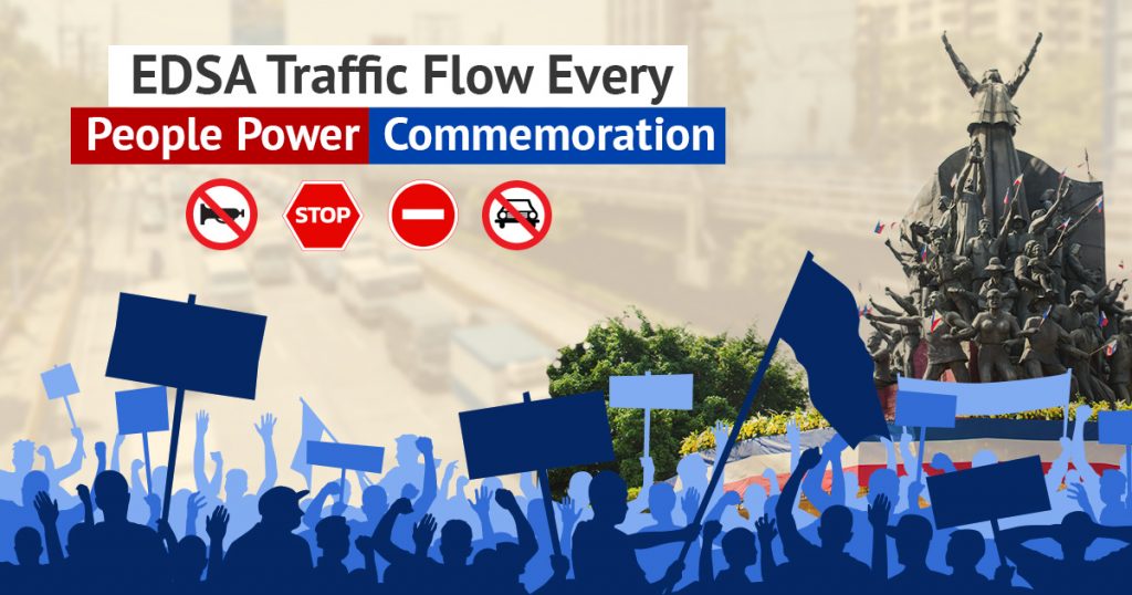 EDSA Traffic Flow Every People Power Commemoration
